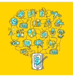 Media Design Concept Royalty Free Vector Image