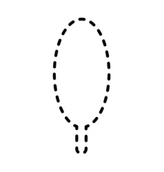 Tracing lines dotted tree outline shape Royalty Free Vector