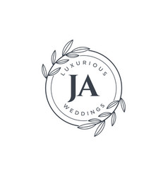 Letter pg wedding monogram logo design Royalty Free Vector