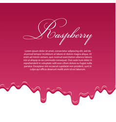 Raspberry drip jam 3d sweet raspberries splash Vector Image