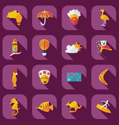 Flat concept set modern design with shadow Vector Image