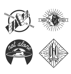 Vintage space emblems Royalty Free Vector Image