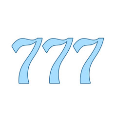 Blue number 7 Royalty Free Vector Image - VectorStock