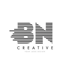 Bn b n letter logo design with a creative cut Vector Image