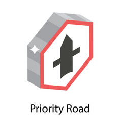 Priority road Royalty Free Vector Image - VectorStock