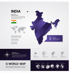 India map with states latest not to scale Vector Image