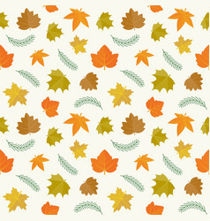 Seamless pattern with autumn nature Royalty Free Vector