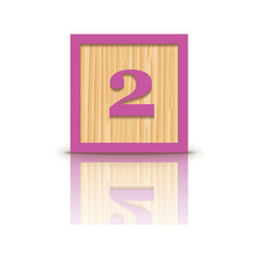 Letter M wooden alphabet block Royalty Free Vector Image