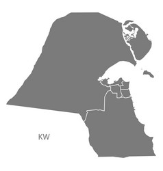 Cartoon kuwait map icon in comic style Royalty Free Vector
