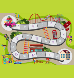 A board game template Royalty Free Vector Image