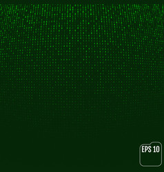 Binary code green neon glow matrix volume effect Vector Image