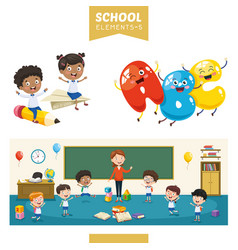 Education elements Royalty Free Vector Image - VectorStock