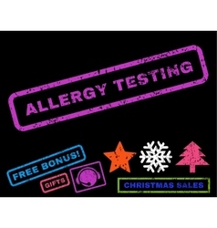 Allergy Testing Rubber Stamp Royalty Free Vector Image