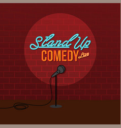 Stand up comedy open mic Royalty Free Vector Image