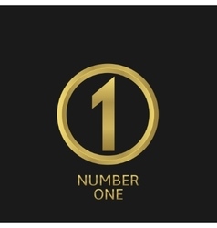 First place number one winner label design Vector Image