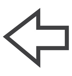 Left modern arrow icon Royalty Free Vector Image