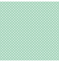 Tile mint dots pattern on white background Vector Image