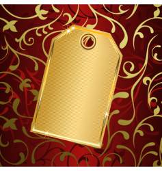 Tag on the floral background Royalty Free Vector Image