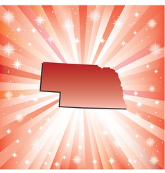 Nebraska travel poster or sticker Royalty Free Vector Image