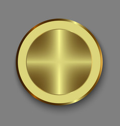 Realistic gold circle frame chain texture golden Vector Image