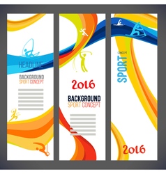 Template leaflet design with color lines Vector Image