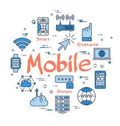 Blue concept with biology subject Royalty Free Vector Image