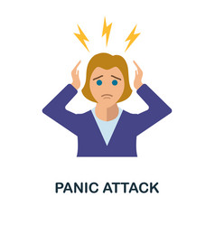 Panic attack icon simple element from critical Vector Image