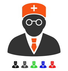 Main physician flat icon Royalty Free Vector Image