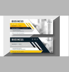 Geometric business headers set background Vector Image