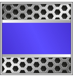 Blue metallic metal texture background Royalty Free Vector