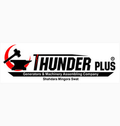 Thunder plus logo Royalty Free Vector Image - VectorStock