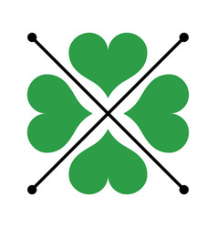Five leaves clover icons Royalty Free Vector Image