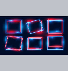 Frames set with bulbs Royalty Free Vector Image