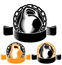 Bodybuilding and fitness gym logos and emblems Vector Image