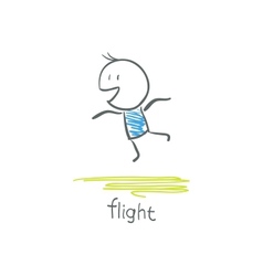 Flying man Royalty Free Vector Image - VectorStock