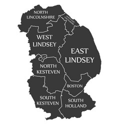 Modern map - lancashire county with districts Vector Image