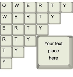 Modern qwerty keyboard layout stencil cut Vector Image