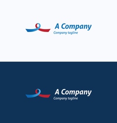 Letter f logo elegant gradient red color Vector Image