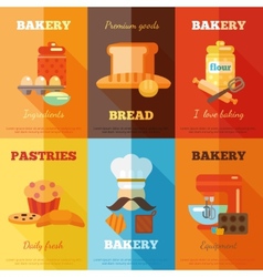 Baked cakes poster Royalty Free Vector Image - VectorStock
