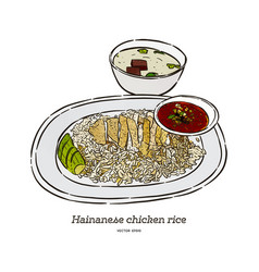 Thai style tropical dessert glutinous rice eat Vector Image