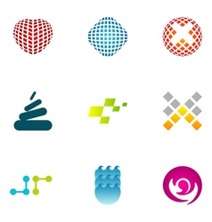 Logo design elements set 13 Royalty Free Vector Image