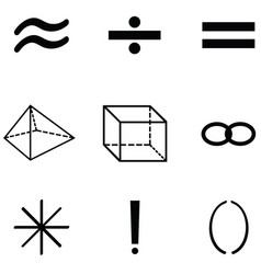 Math icon set Royalty Free Vector Image - VectorStock