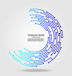 Technology circuit board circle background Vector Image