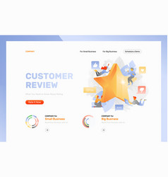 Rating web page template Royalty Free Vector Image