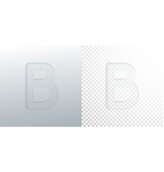 Realistic paper cut letter b Royalty Free Vector Image