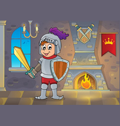 Knight theme image 2 Royalty Free Vector Image