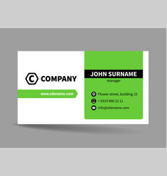 Modern green id card design template identity Vector Image