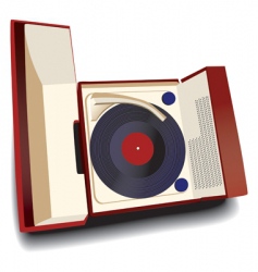 Old fashioned record player Royalty Free Vector Image