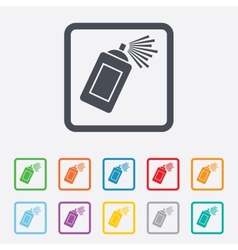 Graffiti spray can sign icon aerosol paint symbol Vector Image