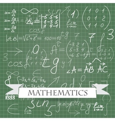 Black school concept with maths subject Royalty Free Vector